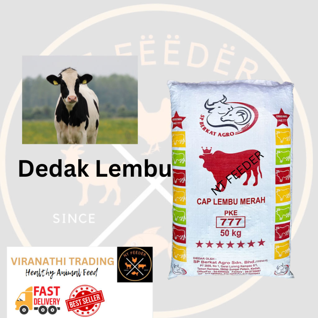 PKE777 Makanan Lembu Cap Merah / Dedak Lembu (50KG) | Shopee Malaysia