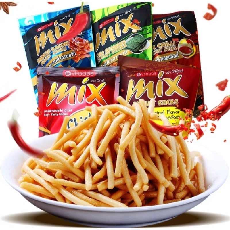 (Ready Stock Thailand) Vfoods-Mix Tasty Stick Flavourful Crispy Biscuit ...