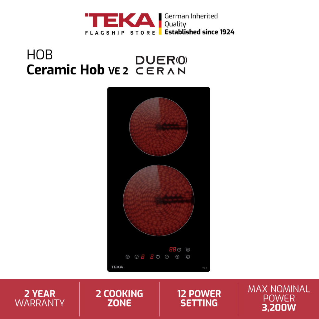 TEKA BUILT IN CERAMIC HOB VE 2 | Shopee Malaysia