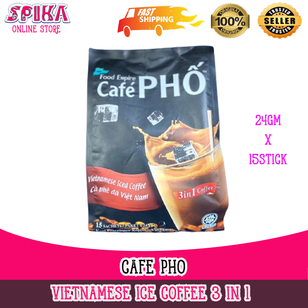 FOOD EMPIRE CAFE PHO VIETNAMESE ICED COFFEE 15 SACHETS * 24 G | Shopee ...