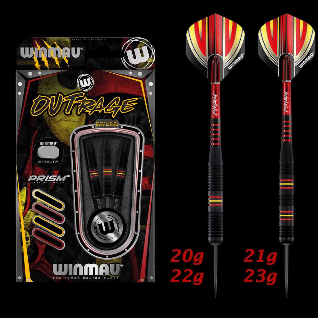 WINMAU Apocalypse Barbarian Xtreme2 Outrage Neutron MVG Simon Steel Tip ...