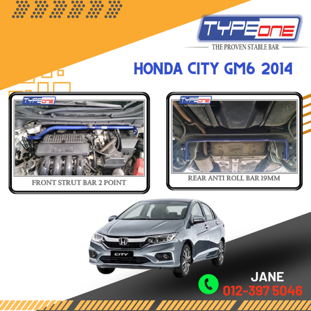 🔥READY STOCK🔥 TYPE ONE STABLE BAR - HONDA CITY GM6 14Y | Shopee Malaysia