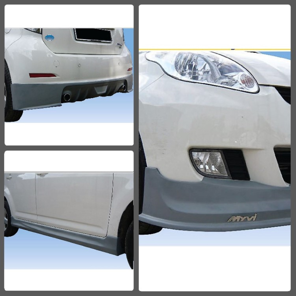 Perodua Myvi 2nd Generation Skirting Body Kit PU Ready Stock | Shopee ...