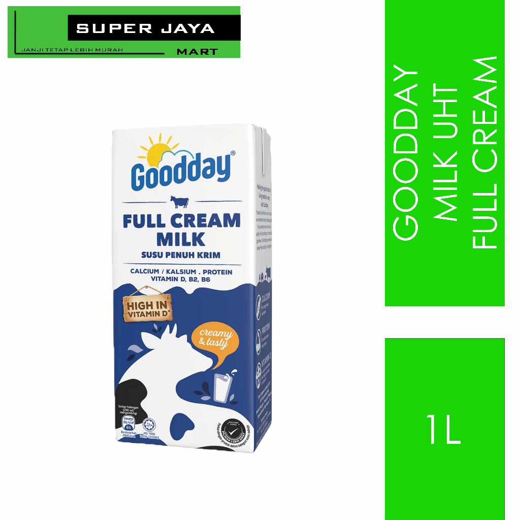 Goodday Milk UHT 1l Full Cream/ Chocolate/ Strawberry/ Low Fat | Shopee Malaysia