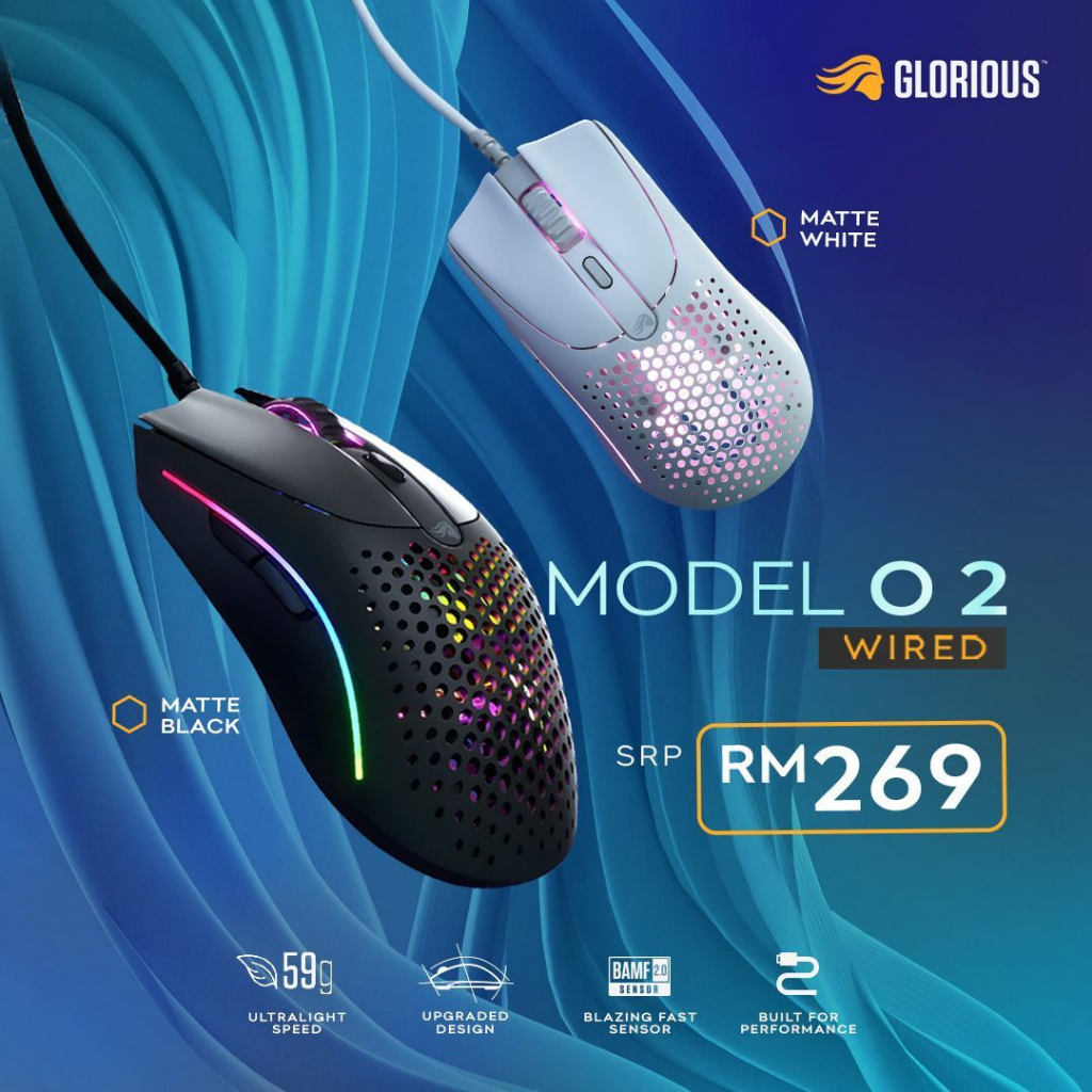 # GLORIOUS PC GAMING RACE - Model O 2 (Wired) RGB Gaming Mouse # [MATTE ...
