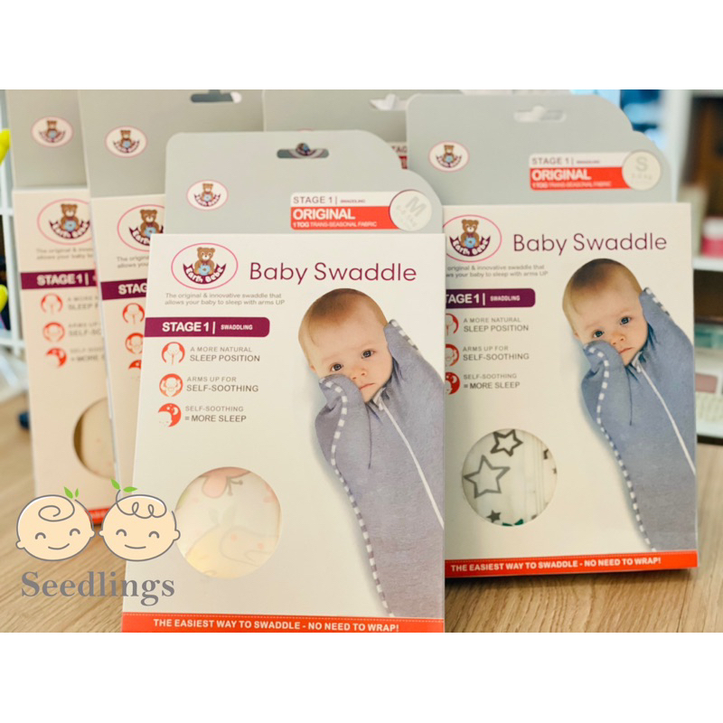 EARTH BEBE BABY SWADDLE ORIGINAL STAGE 1 - 1 TOG (New Arrival) | Shopee ...