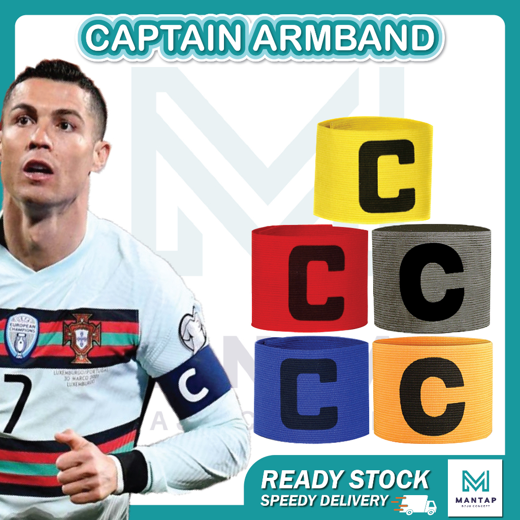 Football Match Soccer Game Captain Armband Paste Winding Type C Shape Armband for FIFA World Cup ...