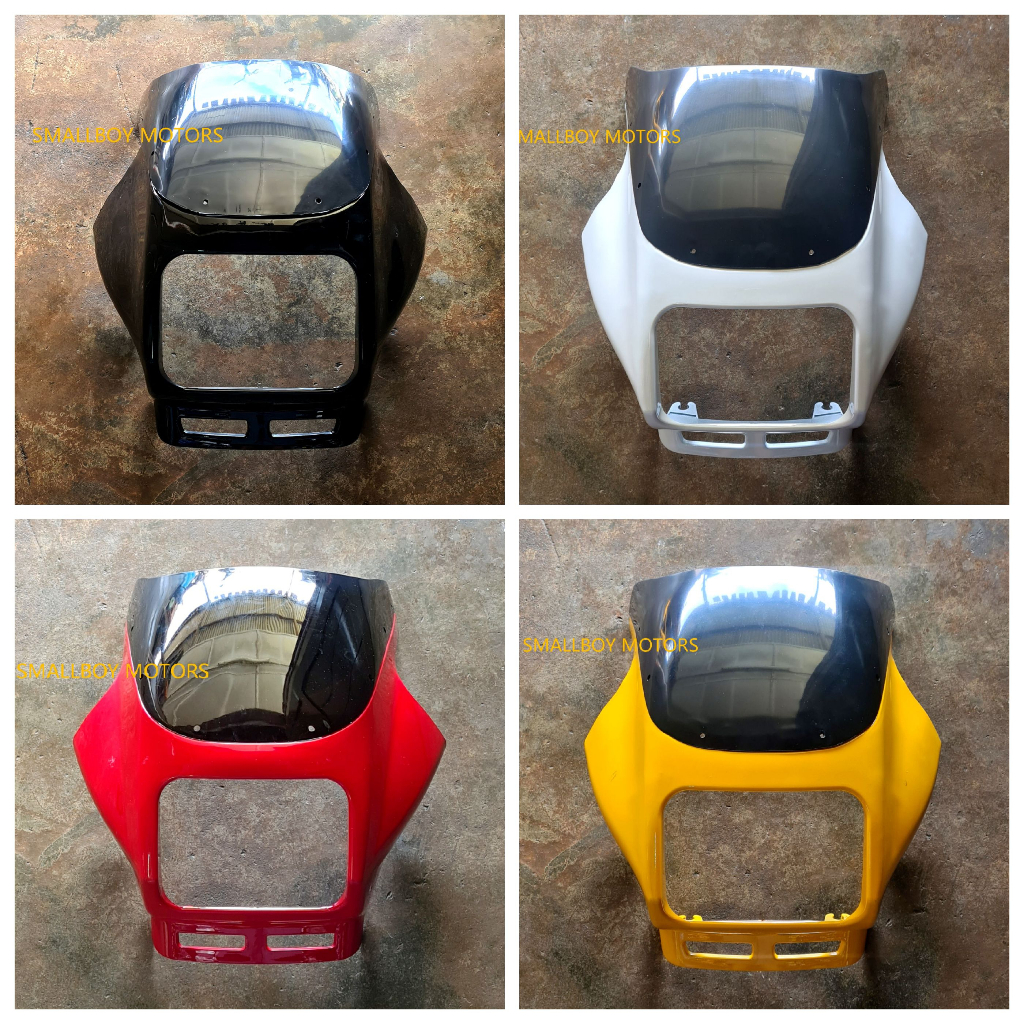 YAMAHA RXZ135 MILI FRONT HEAD COWLING COVER WITH VISOR WINDSHIELD SET ...