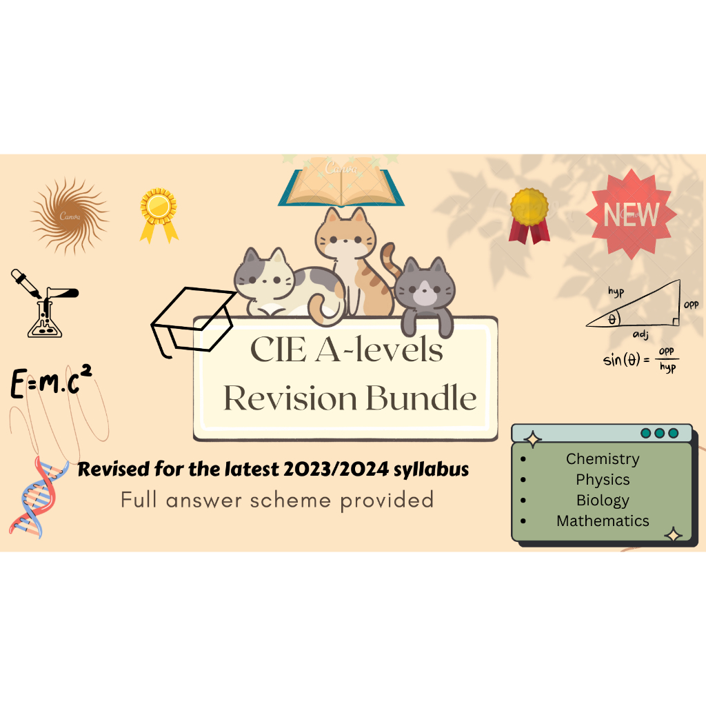 🔥 Cambridge A-levels Revision Bundle (Notes + Topical Exercises + Full ...