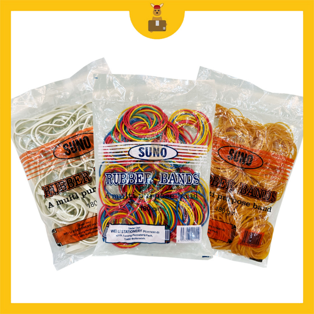 SUNO Rubber Band Good Quality Getah Gelang Elastik 180gsm (White ...