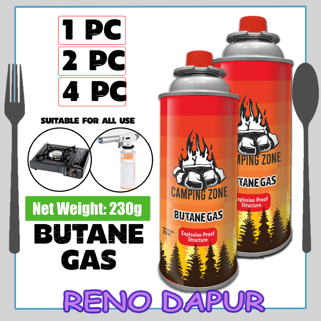 BUTANE CARTRIDGE PORTABLE BUTANE STOVE OUTDOOR CAMPING 230G | Shopee ...