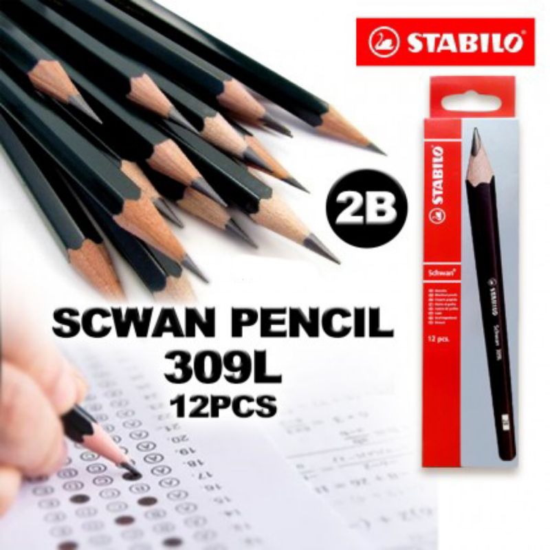🎉 READY STOCK IN MALAYSIA 🎉 STABILO Graphite Schwan 2B Pencil 309L ...