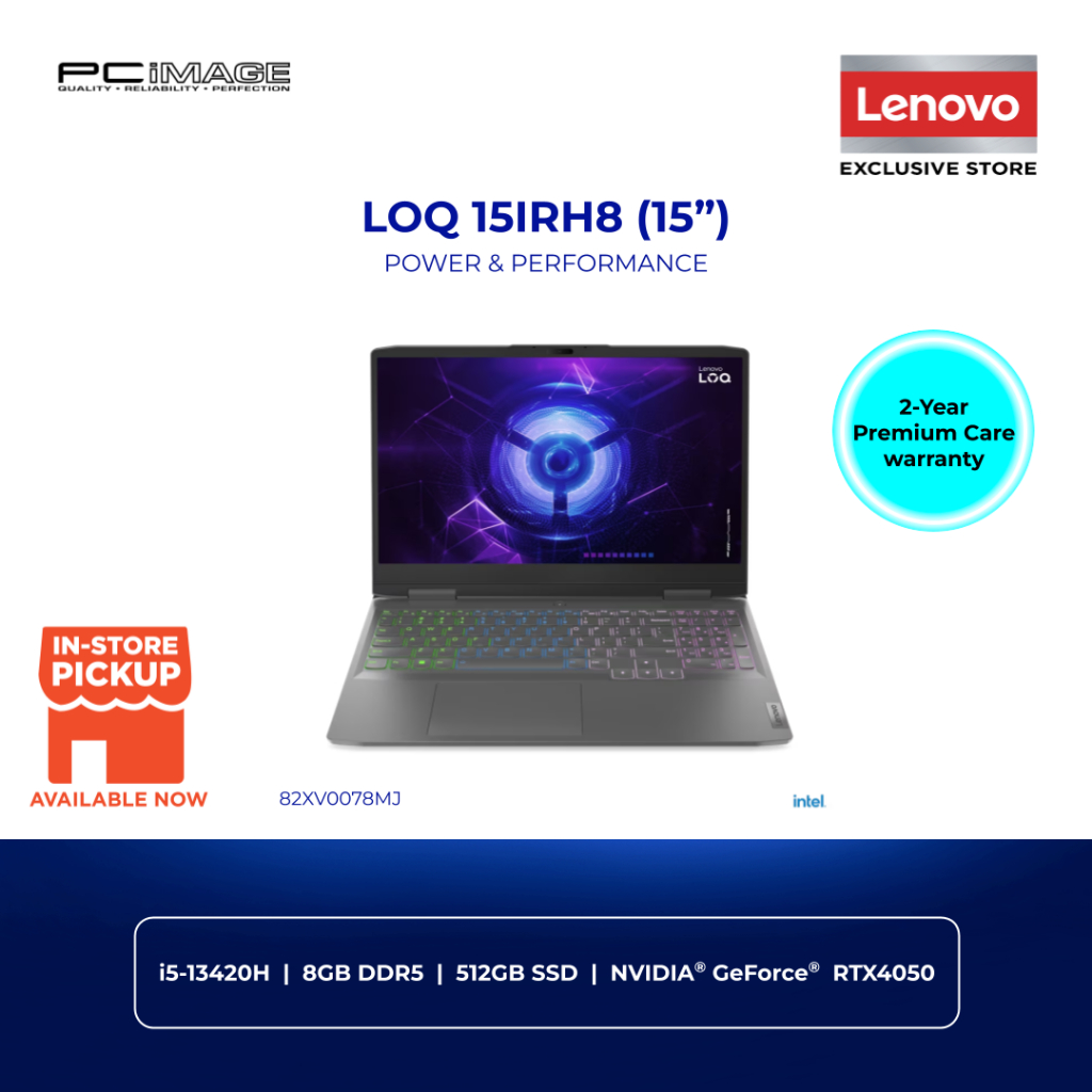 Lenovo LOQ 15.6" WQHD | i5-13420 |8GB RAM| 512GB SSD|RTX4050 6GB|W11H ...