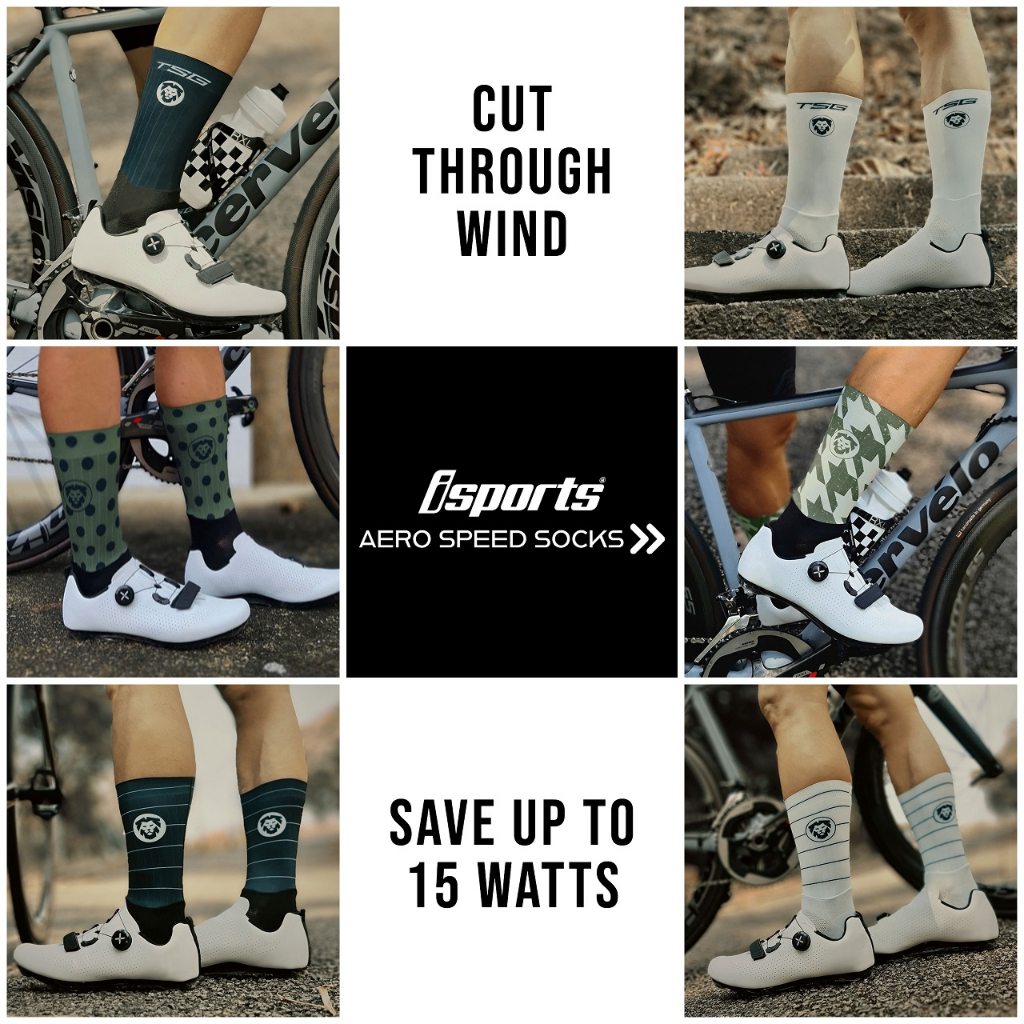 🔥Ready Stock🔥Authentic iSports Aero Speed Cycling Compression Socks Road Bike RB Mountain bikes ...