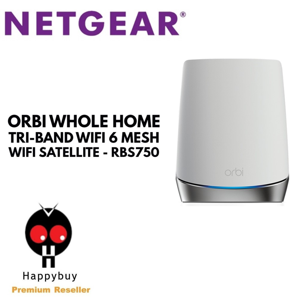 NETGEAR ORBI WHOLE HOME TRI-BAND WIFI 6 MESH WIFI SATELLITE - RBS750 ...