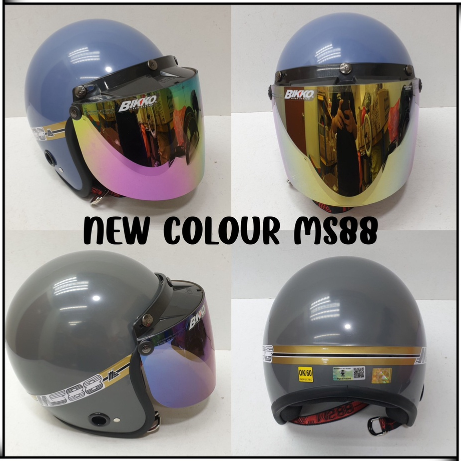 ctmotor MS88 Helmet New Colour Nano Blue & Nano Grey Helmet MS88 / Topi ...