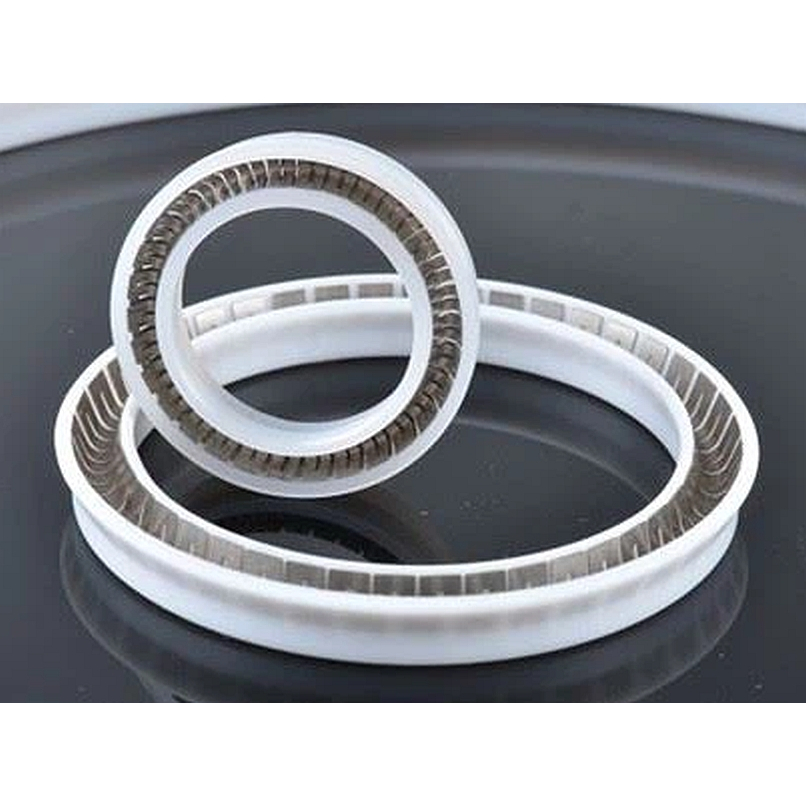 Custom Made Spring Energized Seal - PTFE Teflon White with Metal Spring ...