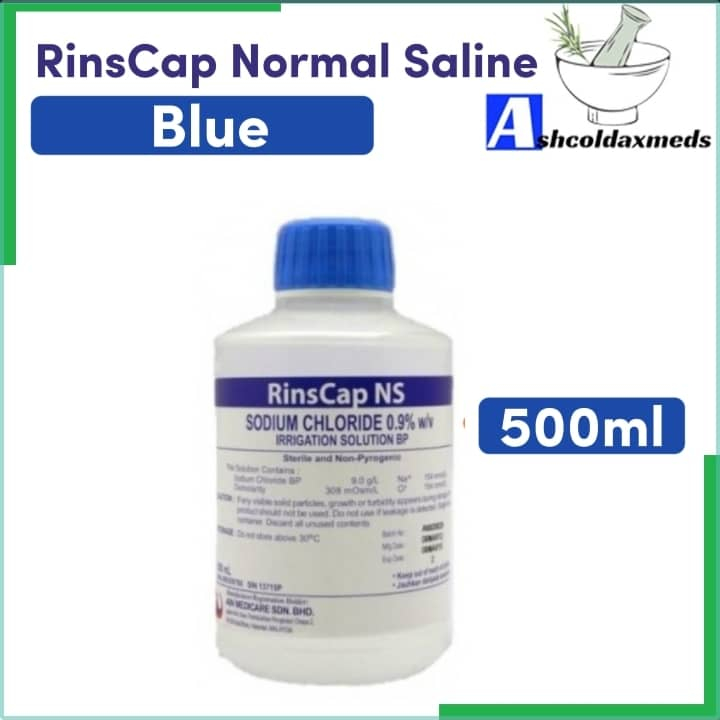 Rinscap Normal Saline 500ml/1000ml (BLUE) EXP05/28 FOR WOUND CLEANSING ...