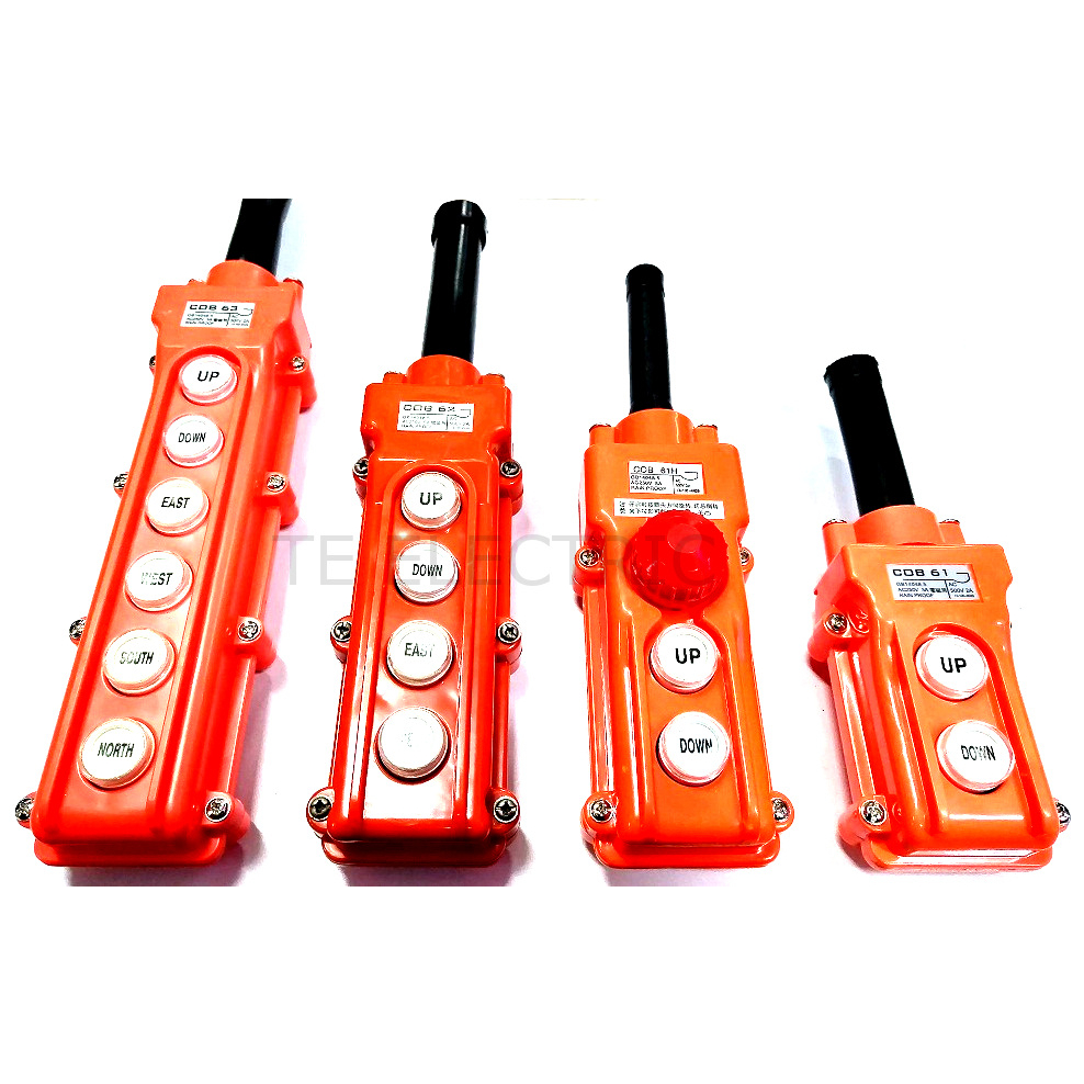 COB61 / COB61H / COB62 / COB63 UP / DOWN HOIST PUSH BUTTON 5A 250VAC WATERPROOF CRANE INDUSTRIAL ...