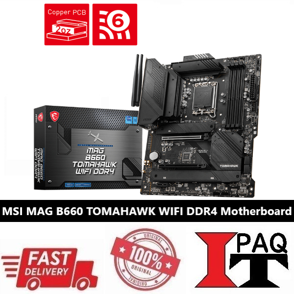 MSI MAG B660 TOMAHAWK WIFI DDR4 Intel LGA1700 ATX Motherboard | Shopee ...