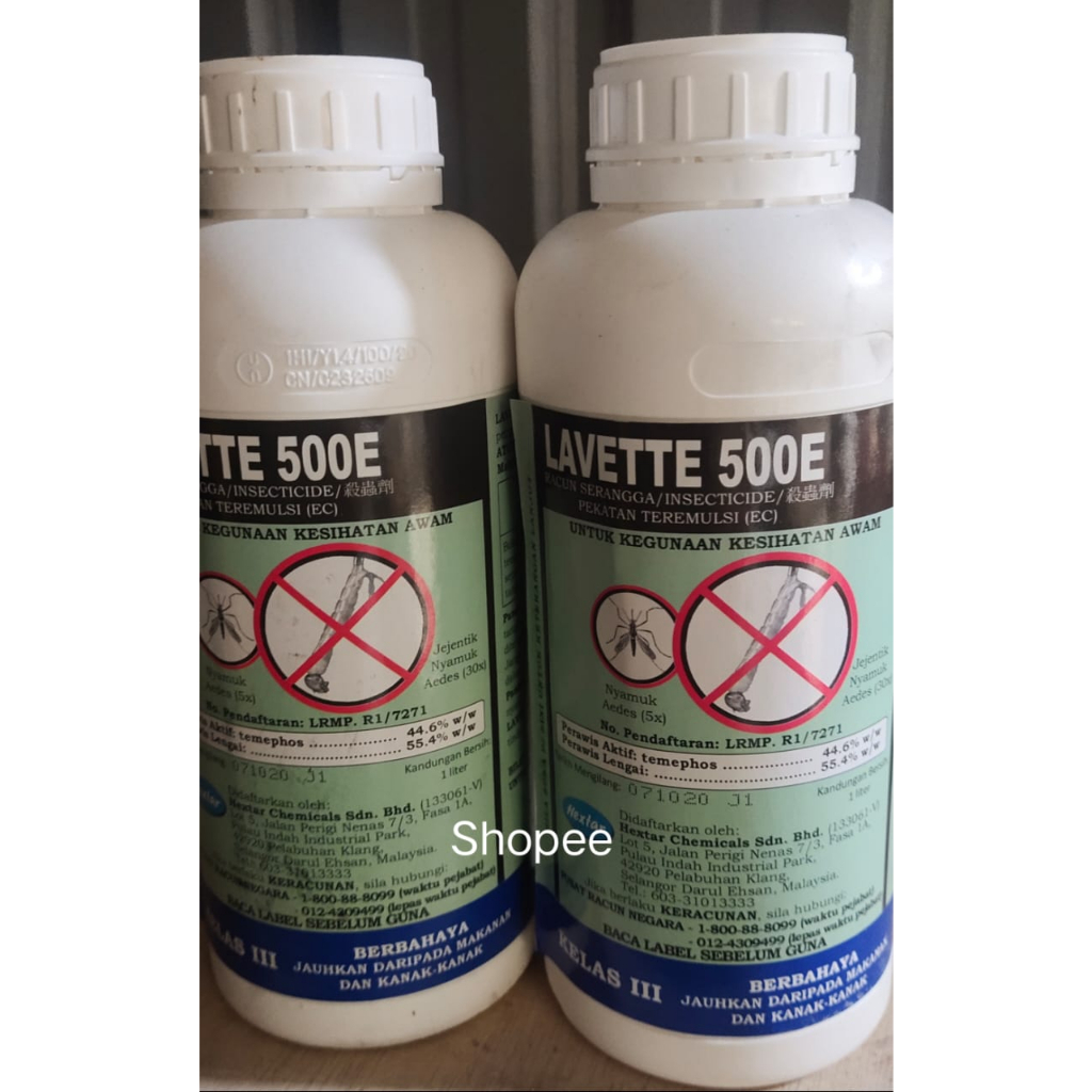 HEXTAR LAVETTE 500E 1Liter TEMEPHOS Nyamuk AEDES/ Jejentik/ mosquito ...