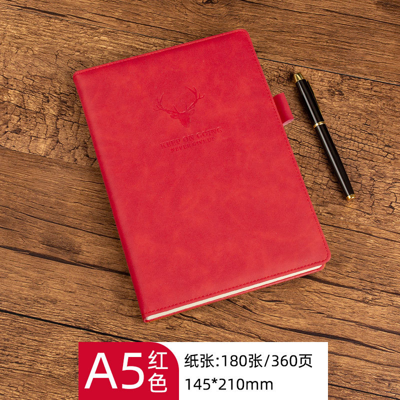A5 Leather Notebook 360 Pages Paper Notepad Thick Cute Notebook School ...