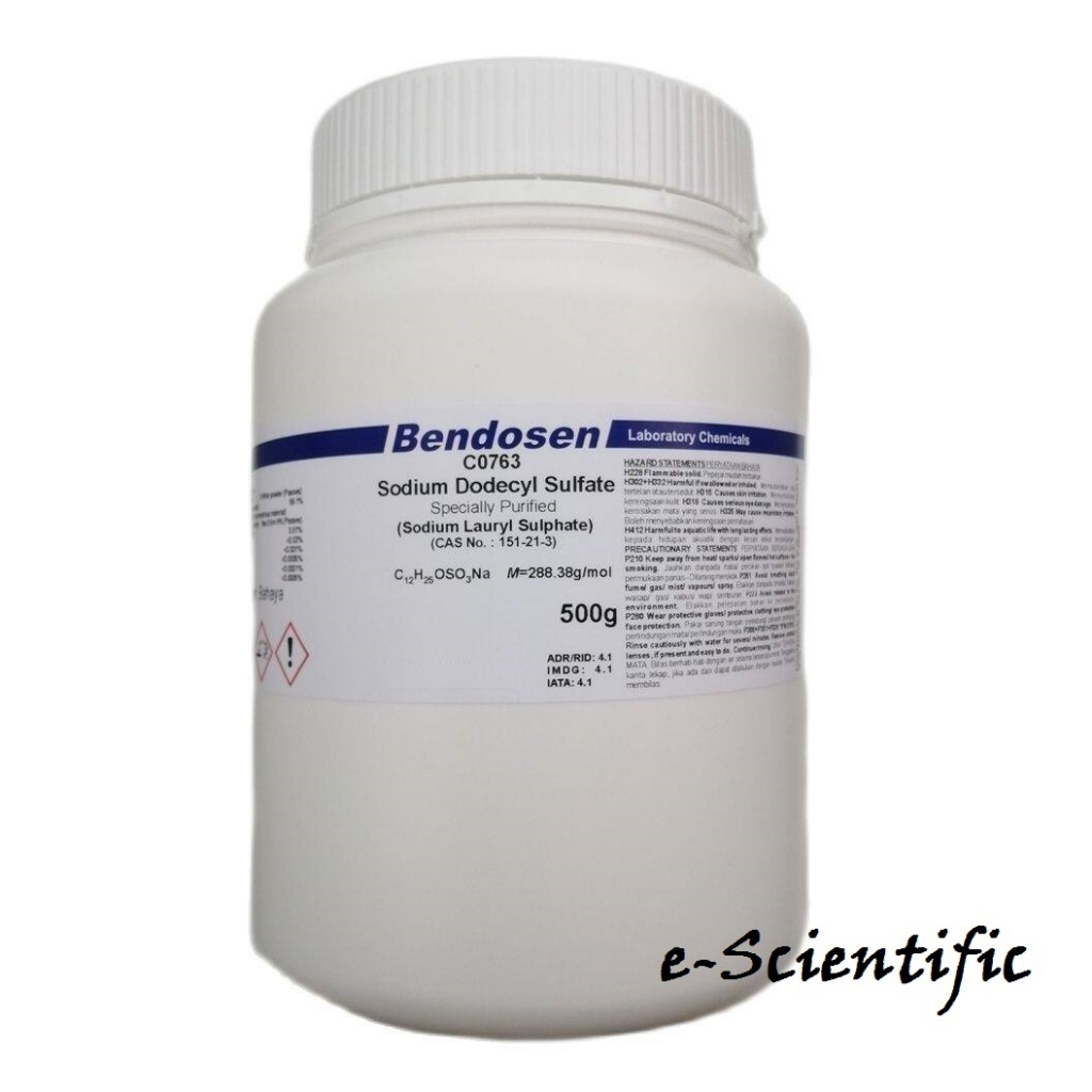 Sodium Dodecyl Sulfate (Sodium Lauryl Sulfate), 500g, BENDOSEN | Shopee ...