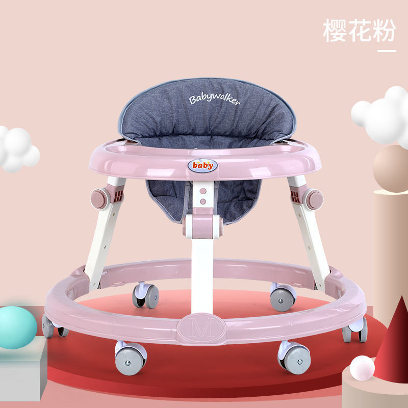 Foldable Baby Walker Anti-O Leg Multifunction Baby Walker 6 Wheels ...