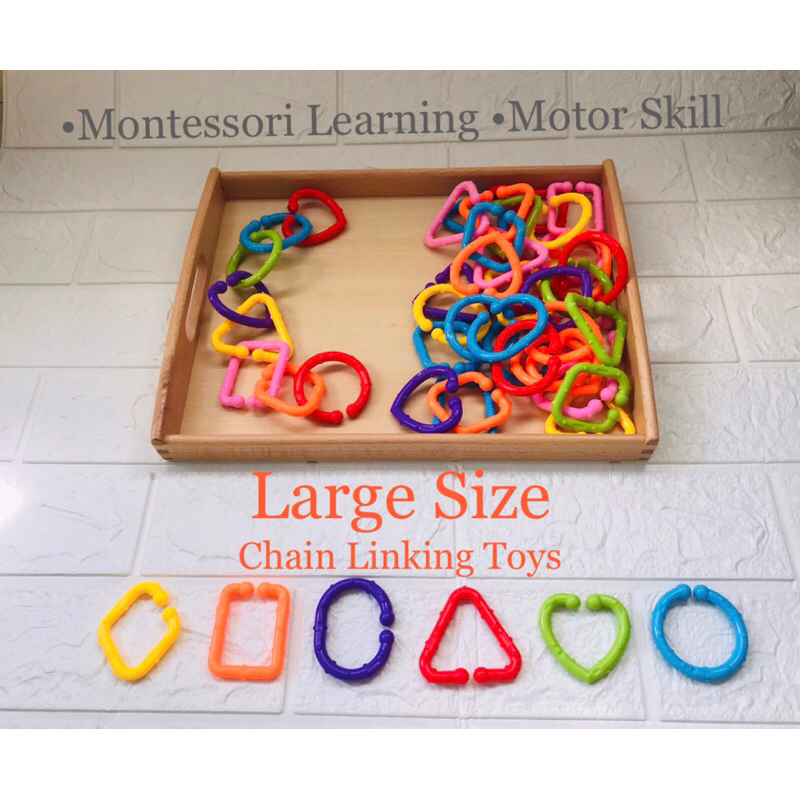 Dcplaylearning Large Size Chain Linking Early Montessori Learning Fine ...