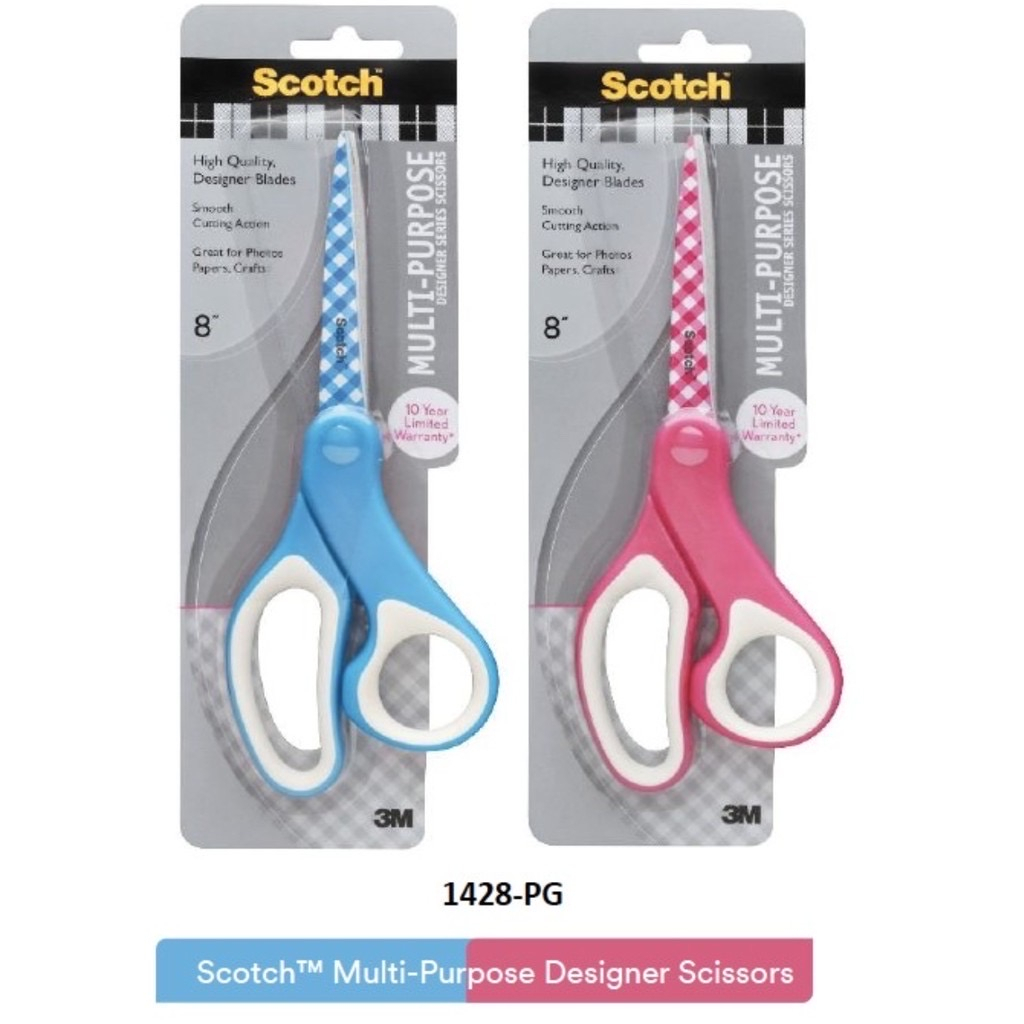 3M Scotch Multi Purpose Designer Series Scissor 8" / 8 Inch 1428 - PG ...