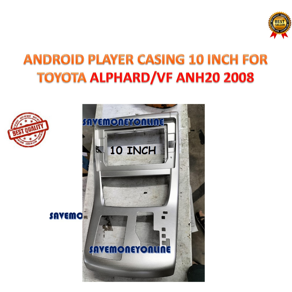 TOYOTA ALPHARD / VELLFIRE ANH20 2008-2014 10 INCH ANDROID PLAYER CASING ...