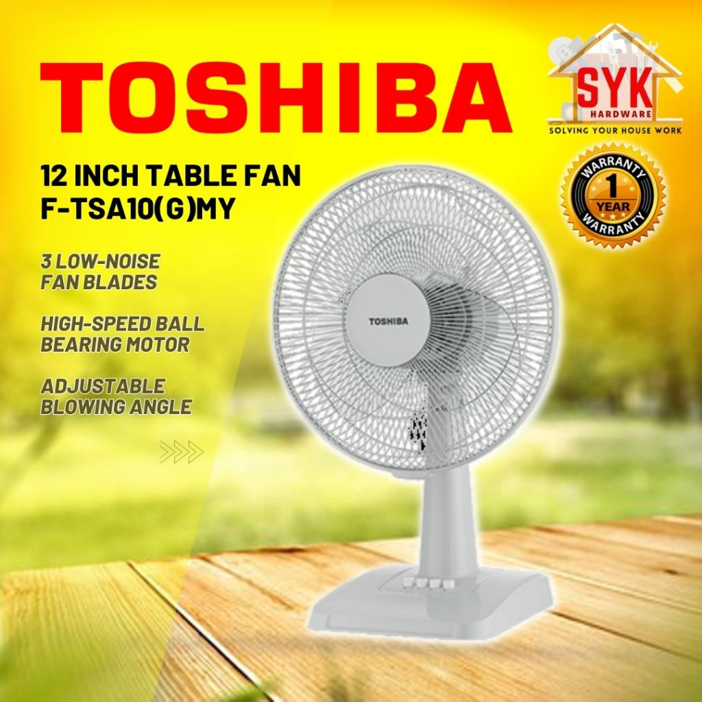 SYK TOSHIBA TABLE FAN 12"F-TSA10(G)MY & TOSHIBA TABLE FAN 16" F-TSA20(G)MY / KIPAS MEJA | Shopee ...