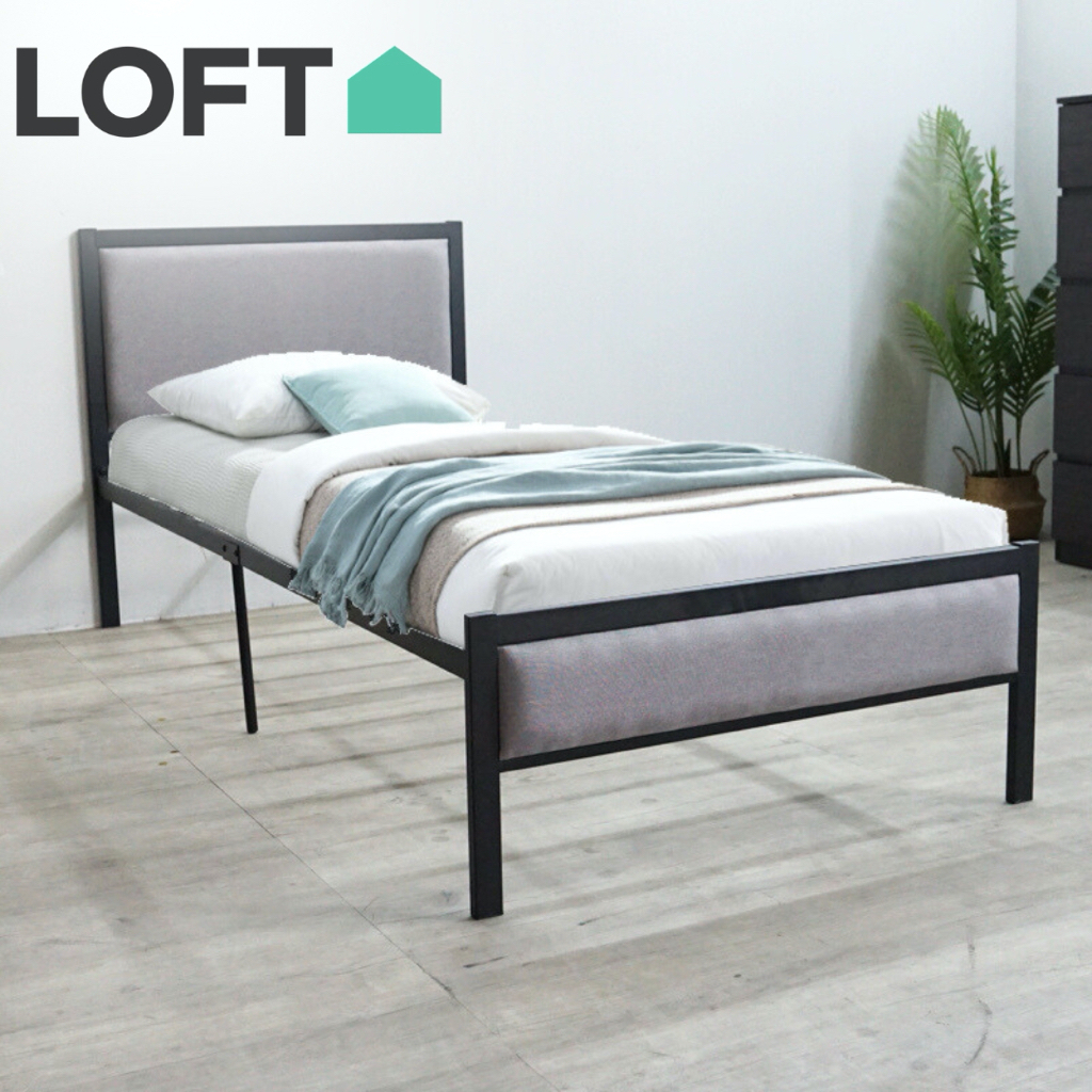 LOFT Living RAVINDER single size metal bed frame katil besi single ...