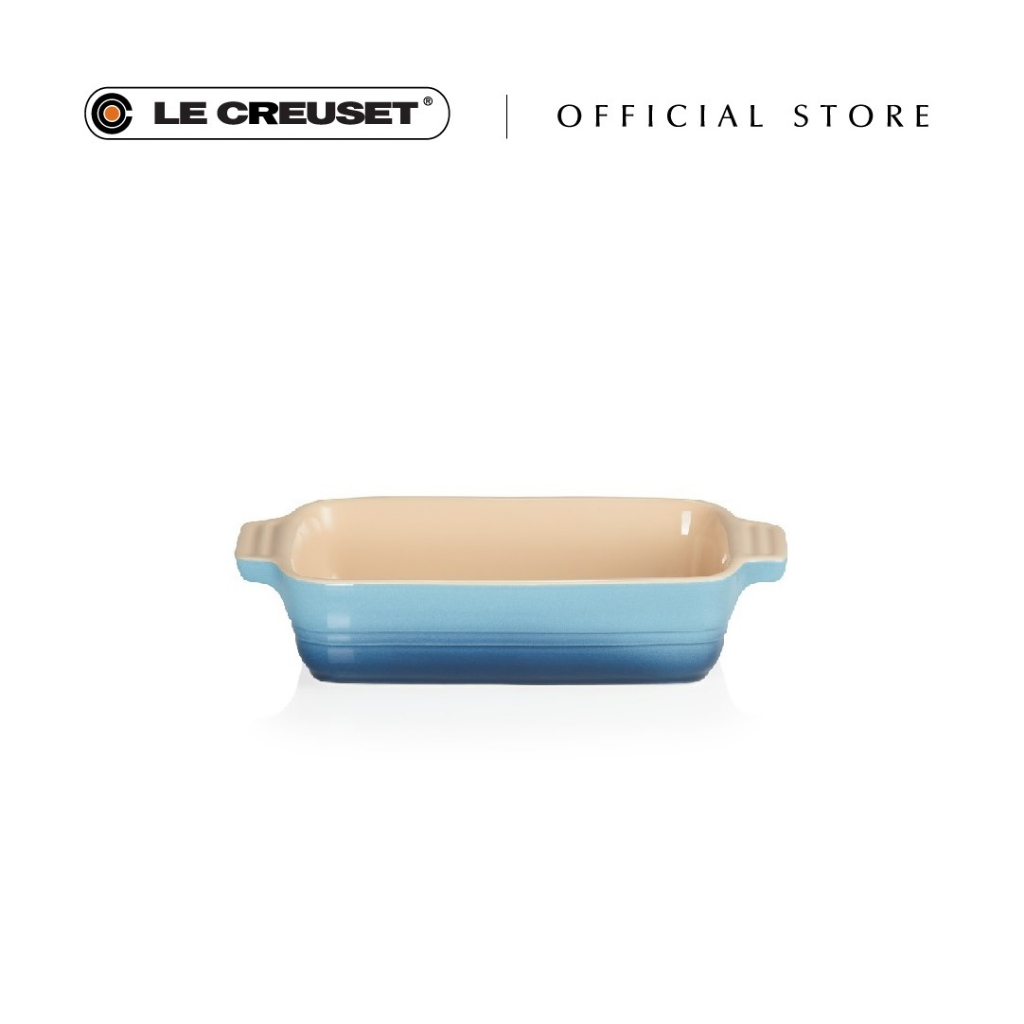 Le Creuset Stoneware Rectangular Dish 18cm - Marine | Shopee Malaysia