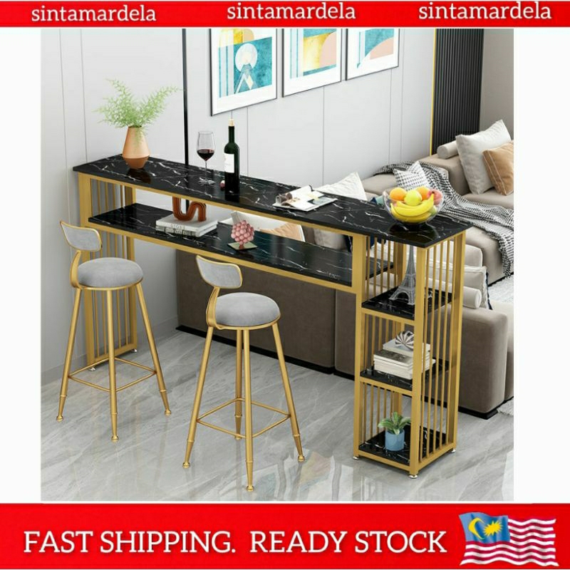 Nordic Bar Table Cafe Table High Dining Table Bar Meja Makan Meja kafe ...