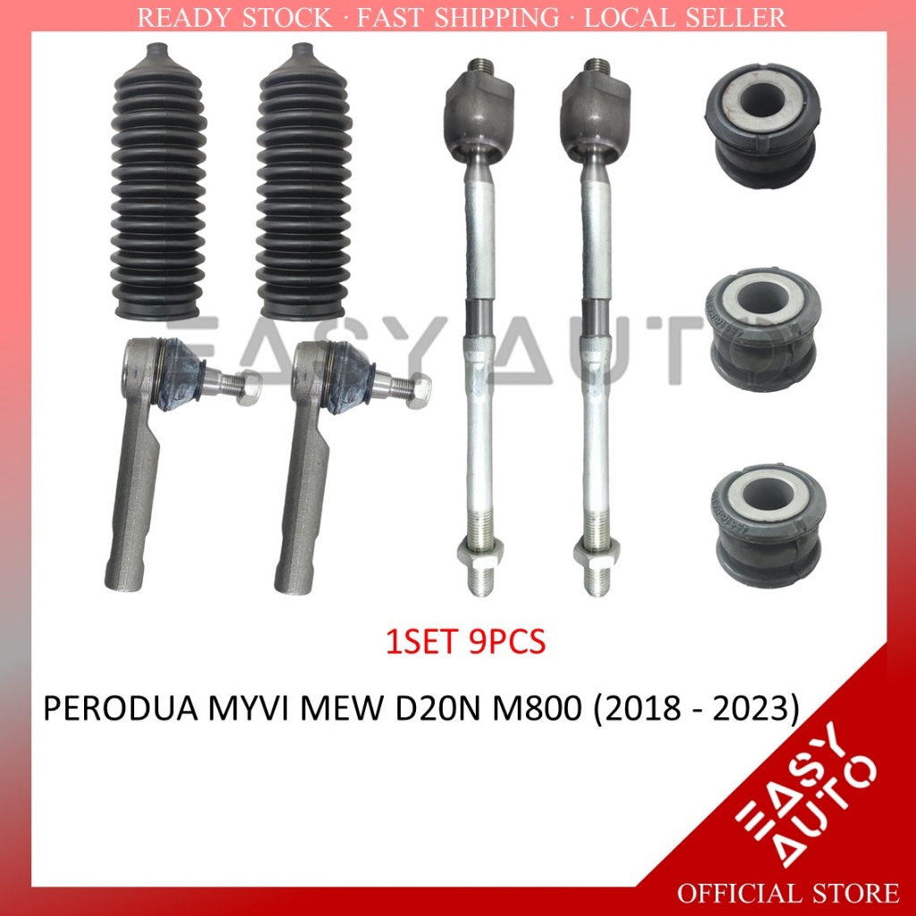 PERODUA MYVI NEW D20N M800 STEERING RACK COVER X2 TIE ROD END X2 RACK ...