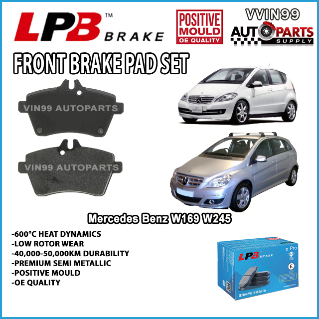 [Front Brake Pad] Mercedes Benz W169 W245 LPB Premium Semi Metallic ...