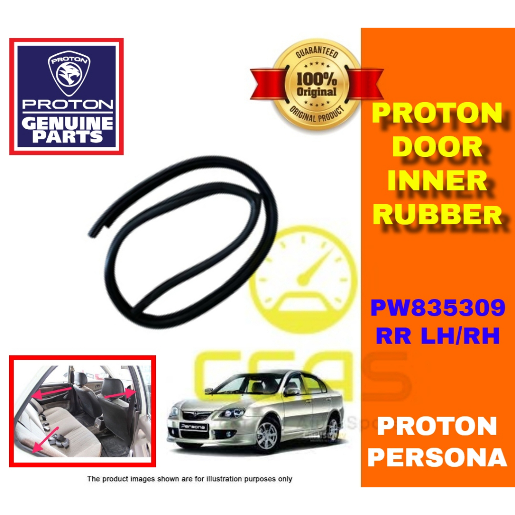 Proton Persona Door Inner Rubber Weatherstrip Rear Left Right same ...