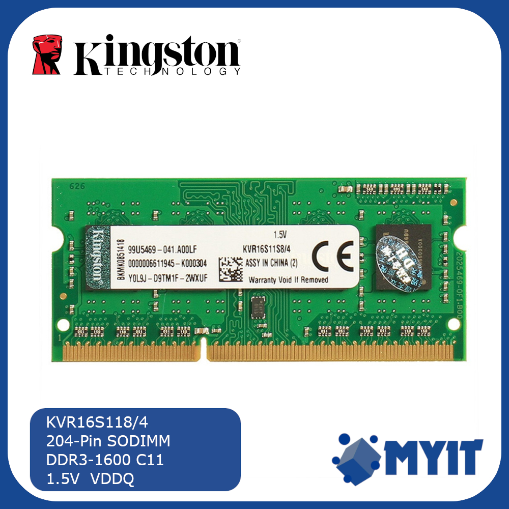 Kingston KVR16S11S8/4 DDR3 1600MHz 4GB SODIMM for Laptop Single RAM ...