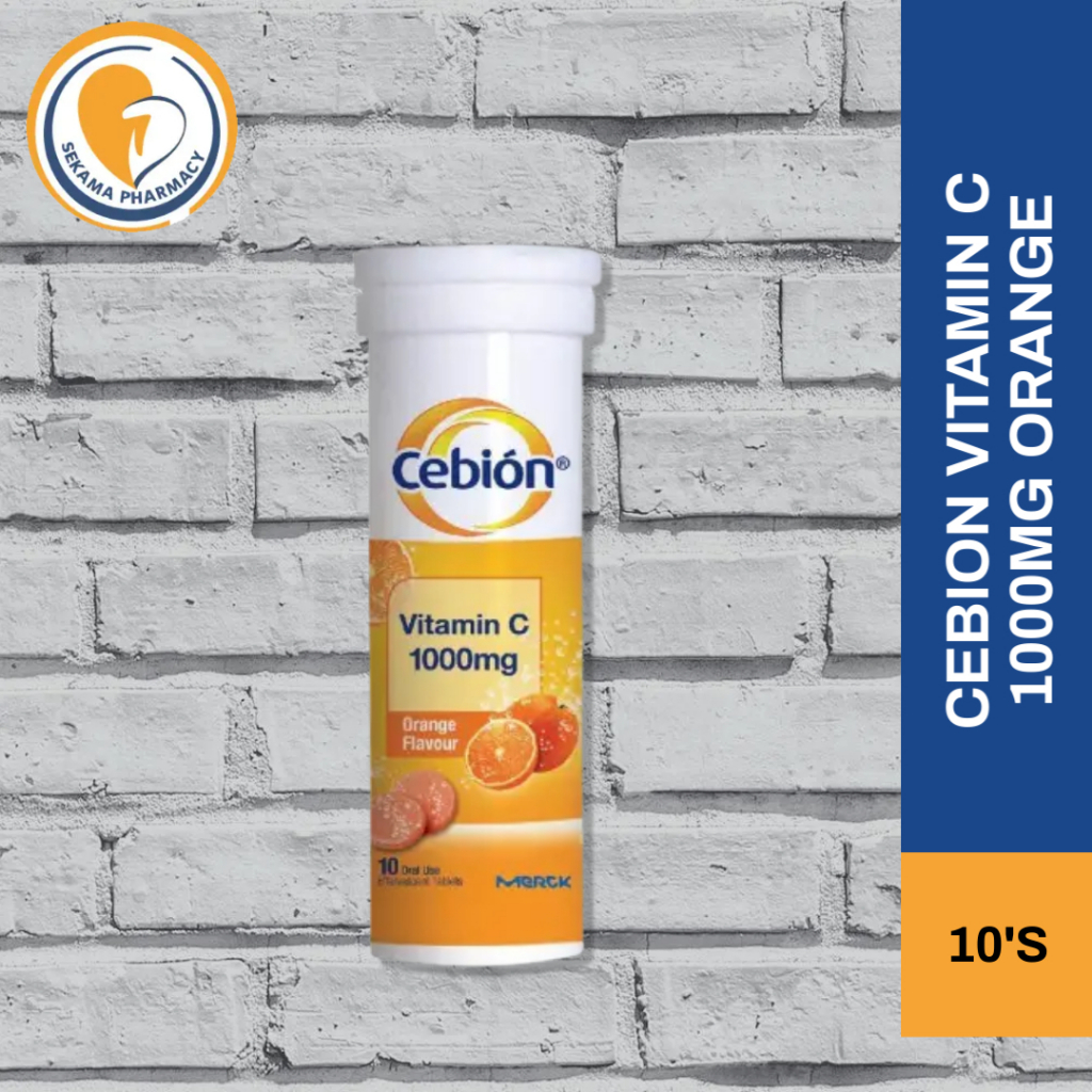 CEBION VITAMIN C 1000MG EFFERVESCENT ORANGE 10'S [EXP: 11/2025 ...