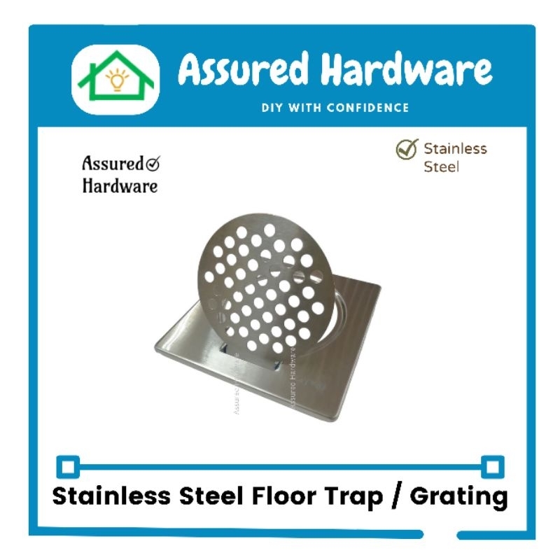 Stainless Steel Floor Grating Drain Waste Trap 6" X 6" 150mm | Shopee ...