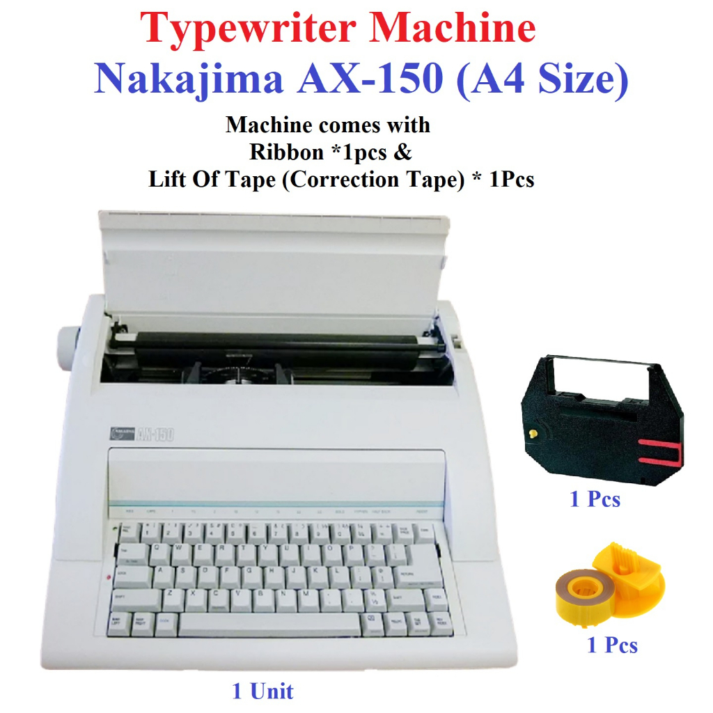 Nakajima Electronic Typewriter Model: AX-150 (A4 size) comes with ...
