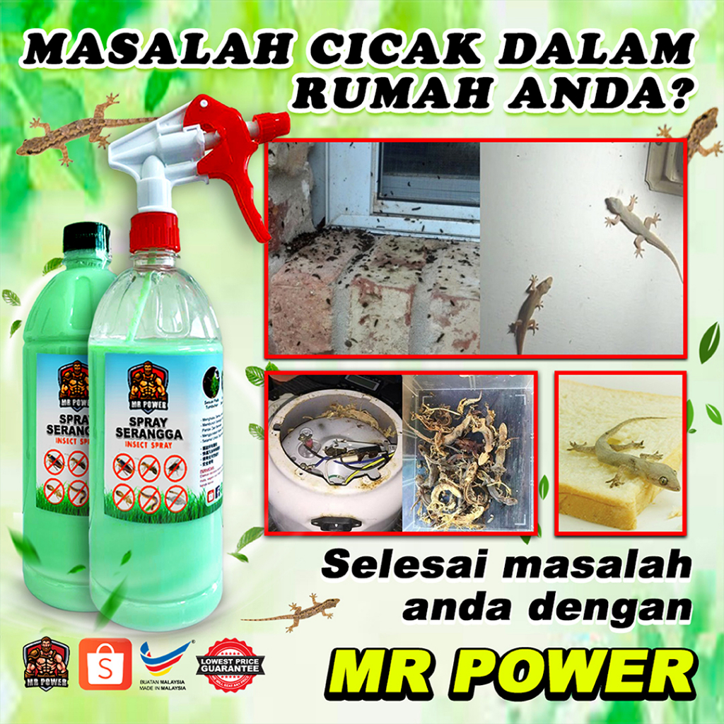 SPRAY SERANGGA ORGANIK CICAK (CICAK, LIPAS, SEMUT, NYAMUK, ANAI-ANAI ...