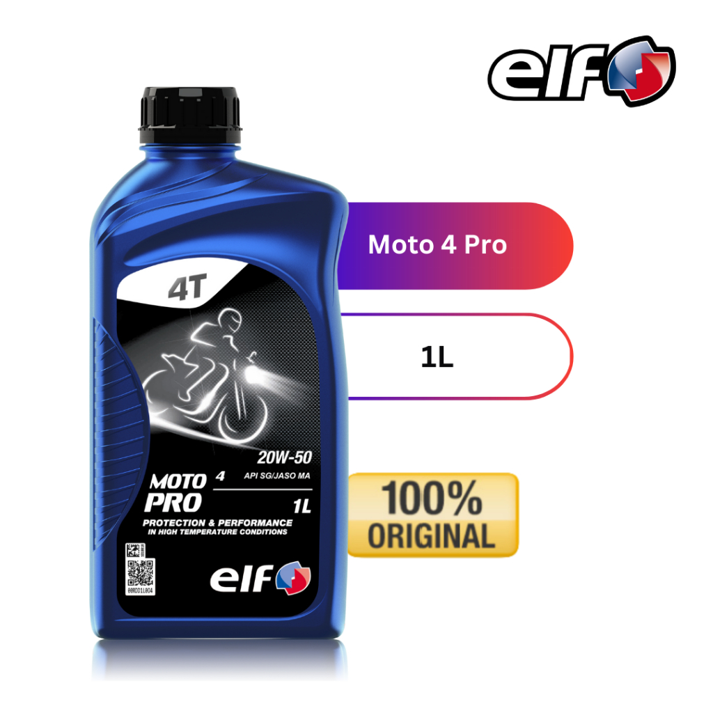 Elf Lubricant Moto 4 Pro 20W50 (1L) | Shopee Malaysia