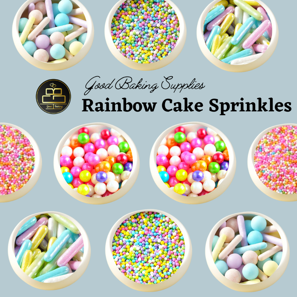 HALAL NEW Rainbow Cake Sprinkles / Gula Hiasan Gula Manik Kek Roti ...