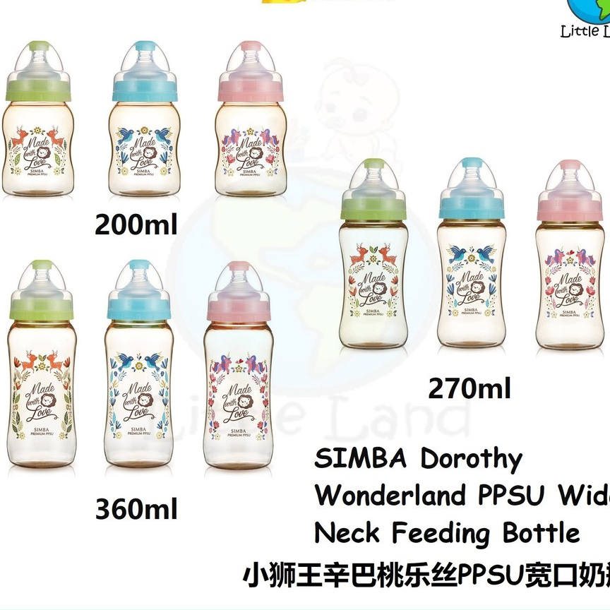 SIMBA Dorothy Wonderland PPSU Wide Neck Feeding Bottle | Shopee Malaysia