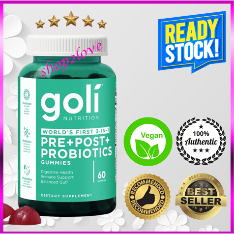 Goli Nutrition Pre+Post Probiotics Gummies 60's - Digestive Health ...