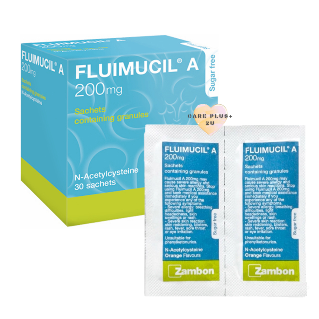 Fluimucil A 200mg Sachets - Orange Flavours Sugar Free (30's/box ...