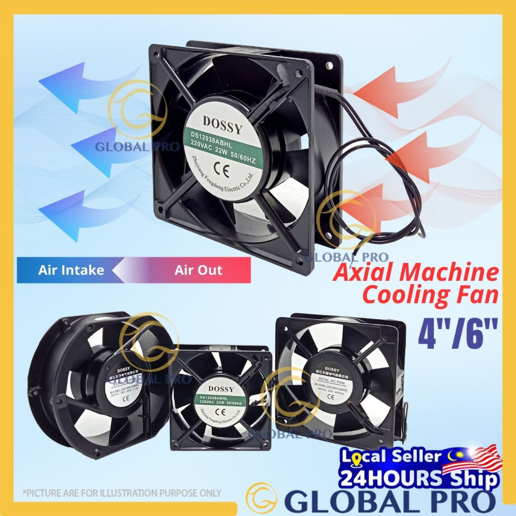 PREMIUM Dossy 4" / 6" AC220V Video Axial Machine Blades Cooling Fan ...