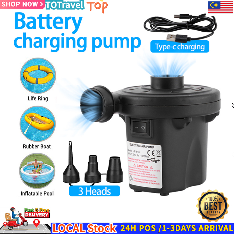 HF-618 Portable AC Electric Air Pump Inflate Deflate For Air Car Bed Swimming Pool Air Mattress ...